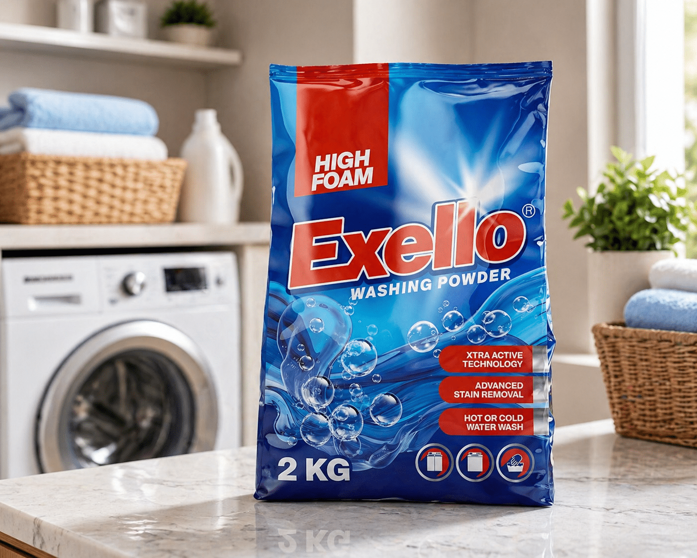 Exello Washing Powder 2kg - A5 Cash and Carry